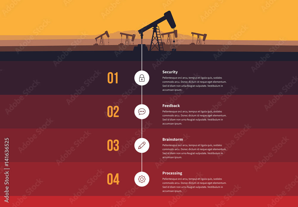 Fossil Energy Infographic Stock Template | Adobe Stock