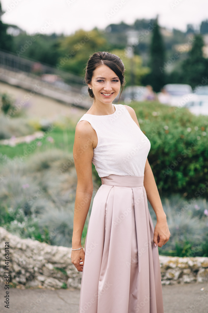 Elegant model in beautiful dress Stock Photo | Adobe Stock