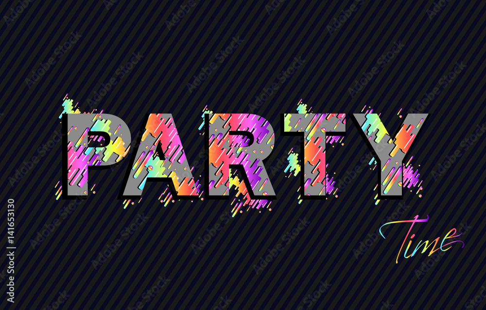 Party time vector, colorful background Stock Vector | Adobe Stock