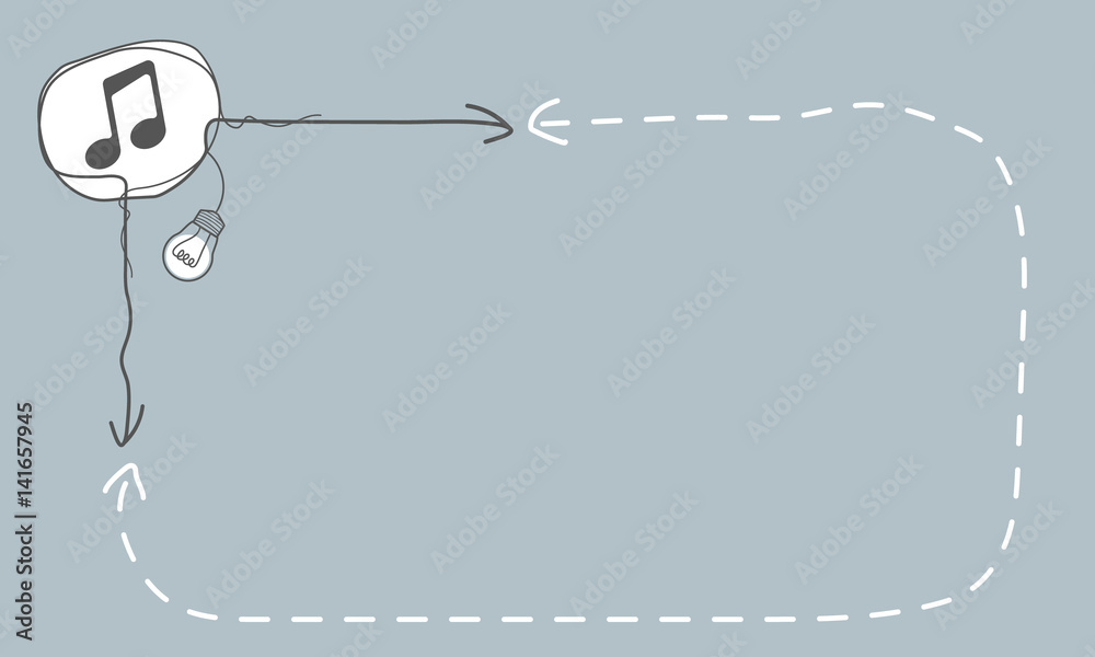 Vector box for your text and music symbol Stock Vector | Adobe Stock