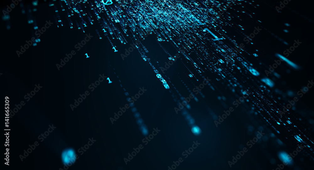 Technological background/Technological background bytes of binary code ...