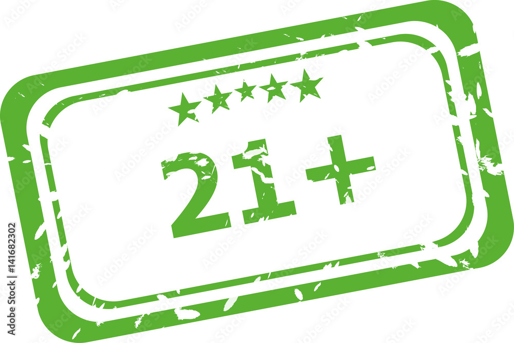 21 plus Rubber Stamp over a white background Stock-Illustration | Adobe ...