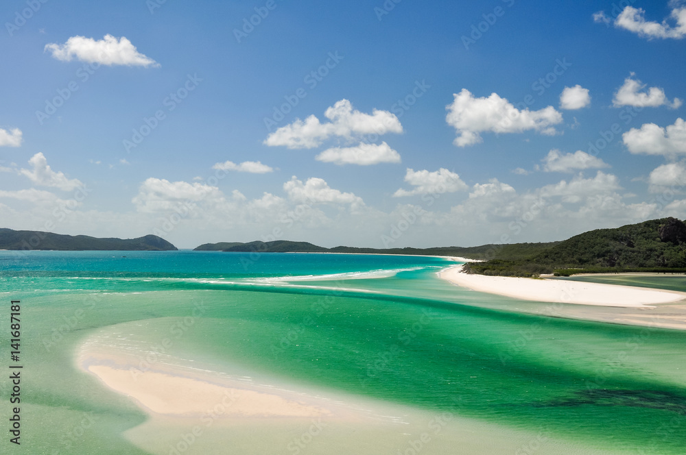 Whitehaven Beach on Whitsunday Island, Great Barrier Reef, Queensland ...