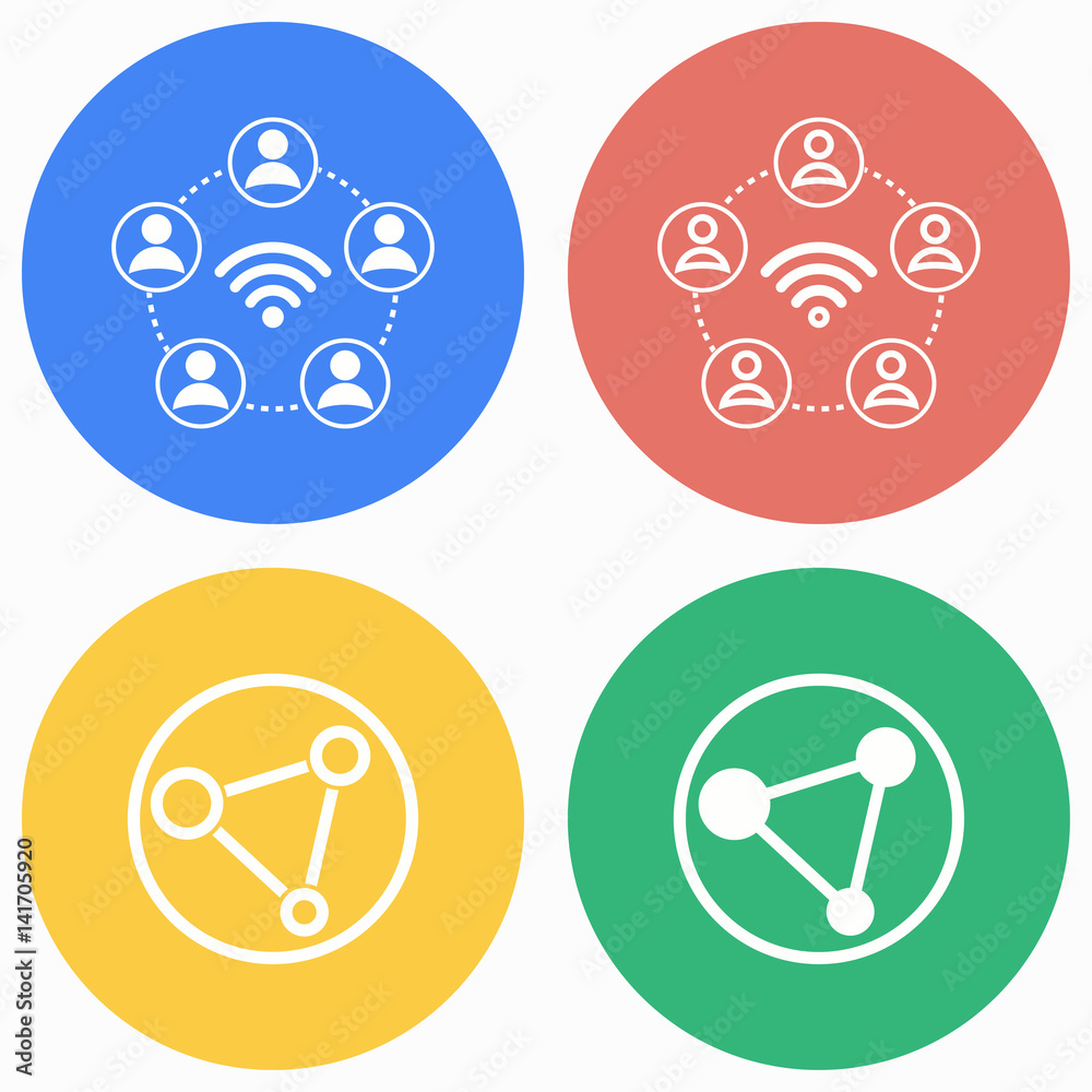 Network icon set. Stock-Vektorgrafik | Adobe Stock