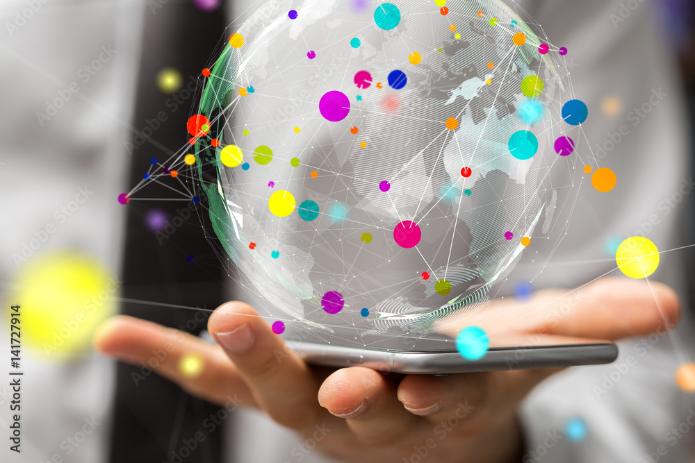 internet colour connection Stock Photo | Adobe Stock