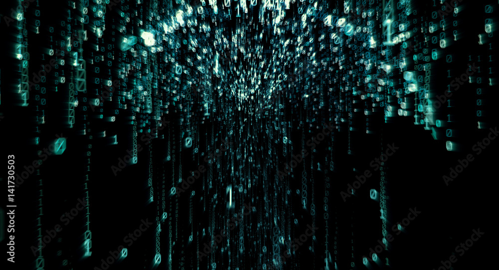 Technological background/Technological background bytes of binary code ...