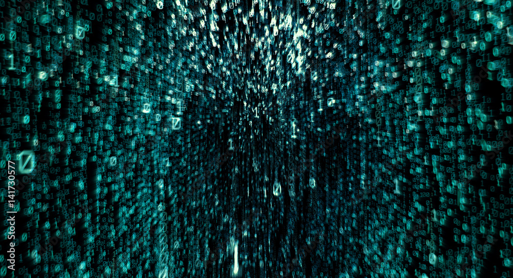 Technological background/Technological background bytes of binary code ...