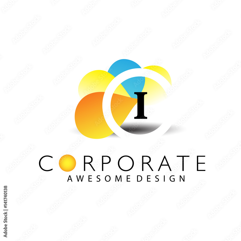 I Letter Logo Design.Sign.Symbol.Typography Stock Vector | Adobe Stock