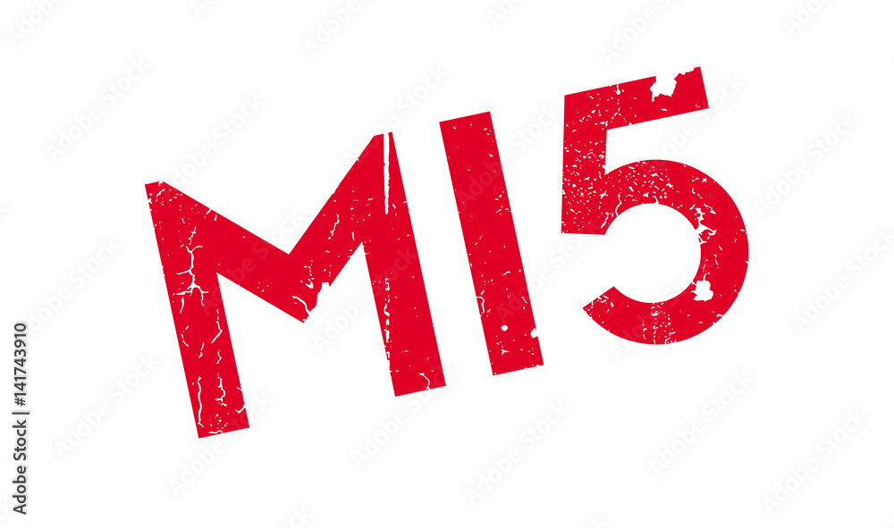 Mi5 rubber stamp. Grunge design with dust scratches. Effects can be ...