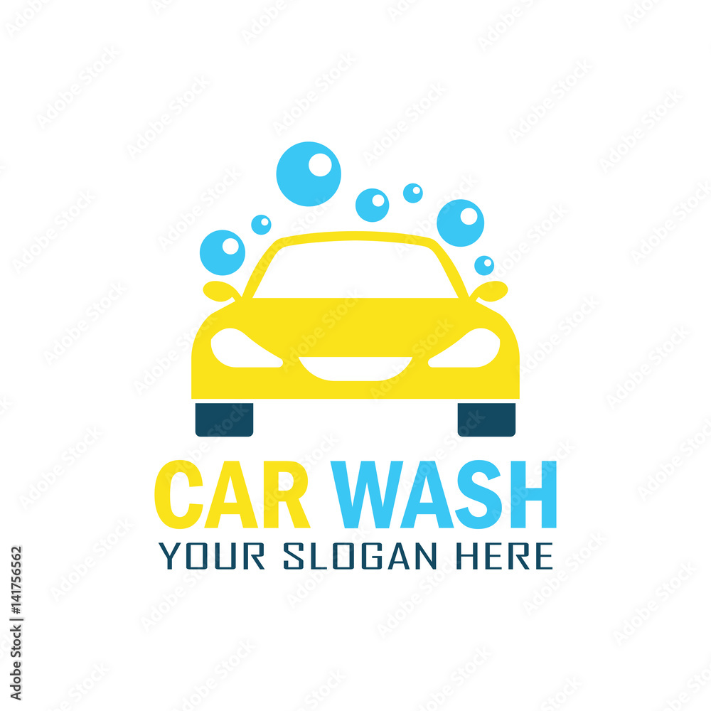 car wash service logo with text space for your slogan, vector ...