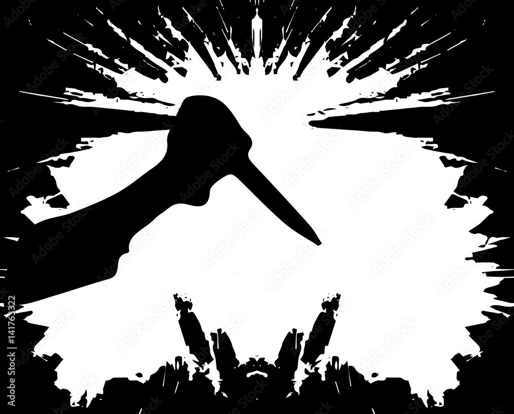 Slashing Knife In Hand Stock-Vektorgrafik | Adobe Stock