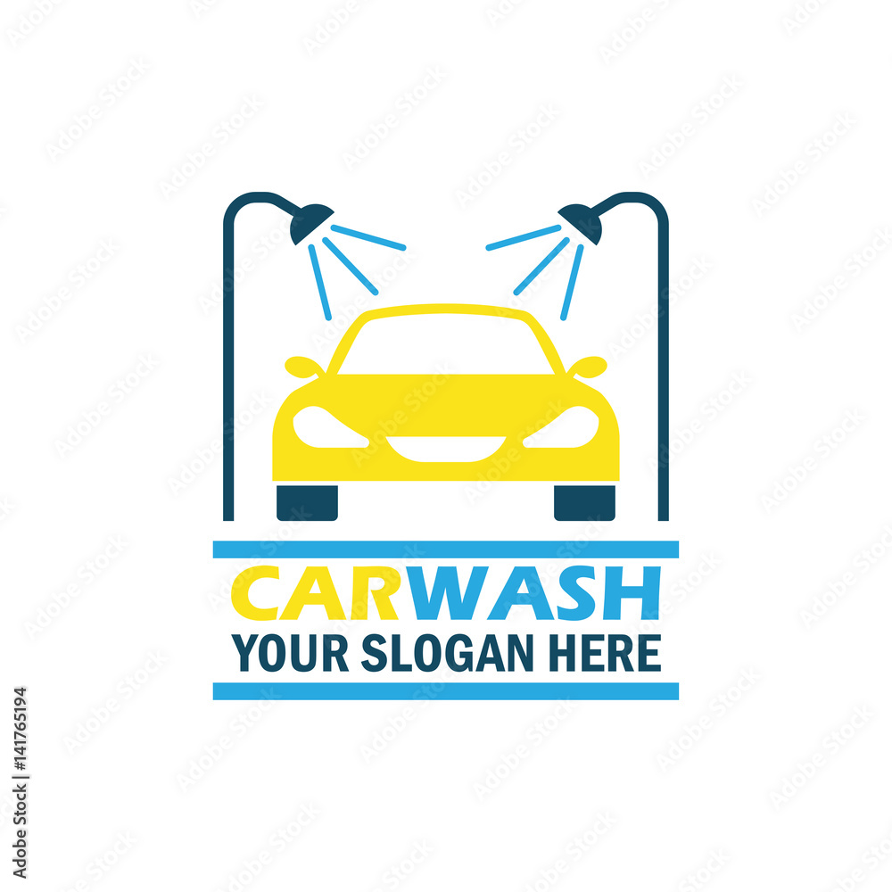 car wash service logo with text space for your slogan, vector ...