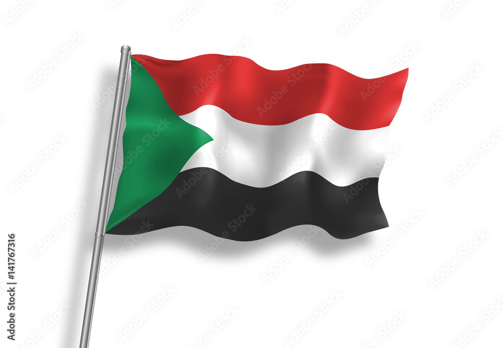 Drapeau du Soudan en qualité vectorielle Stock Vector | Adobe Stock