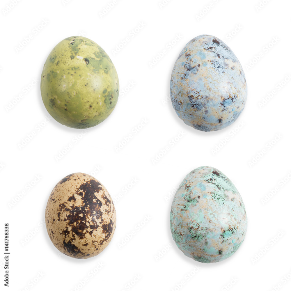 Wachtelei von einem Wachtel auf weiß freigestellt Stock Photo | Adobe Stock