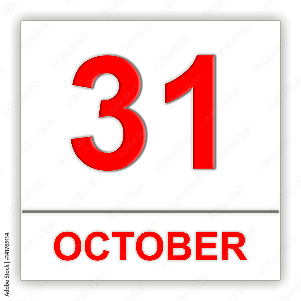 October 31. Day on the calendar. ilustración de Stock | Adobe Stock
