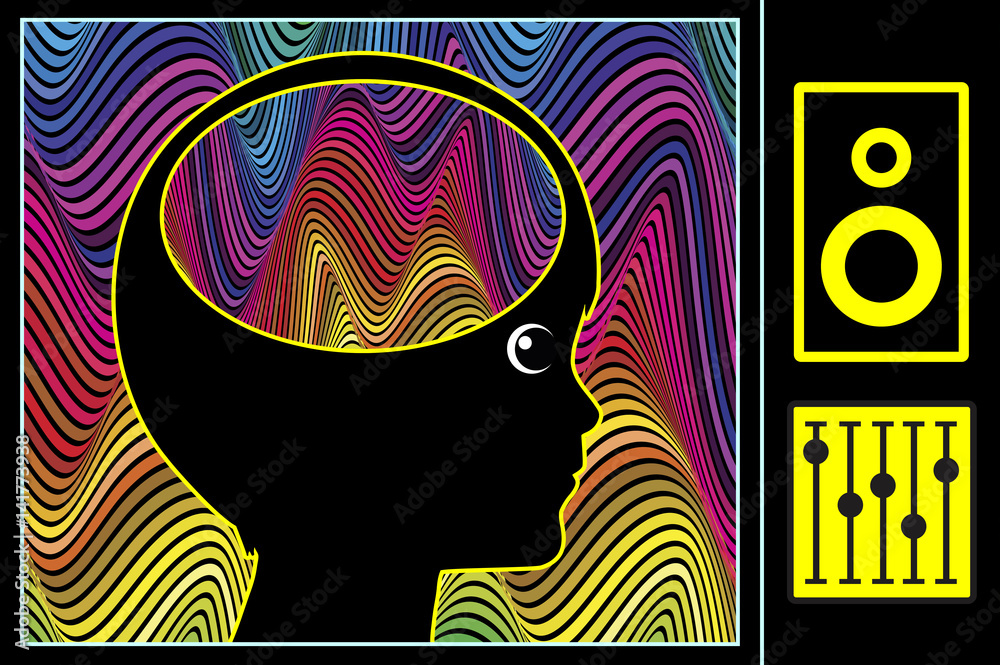 Sound affects the Brain. Music waves stimulate the brain activities in ...