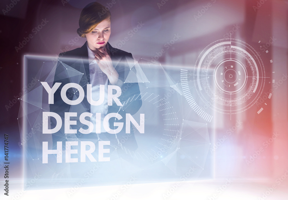 VR User in Business Clothes Mockup 2 Stock Template | Adobe Stock