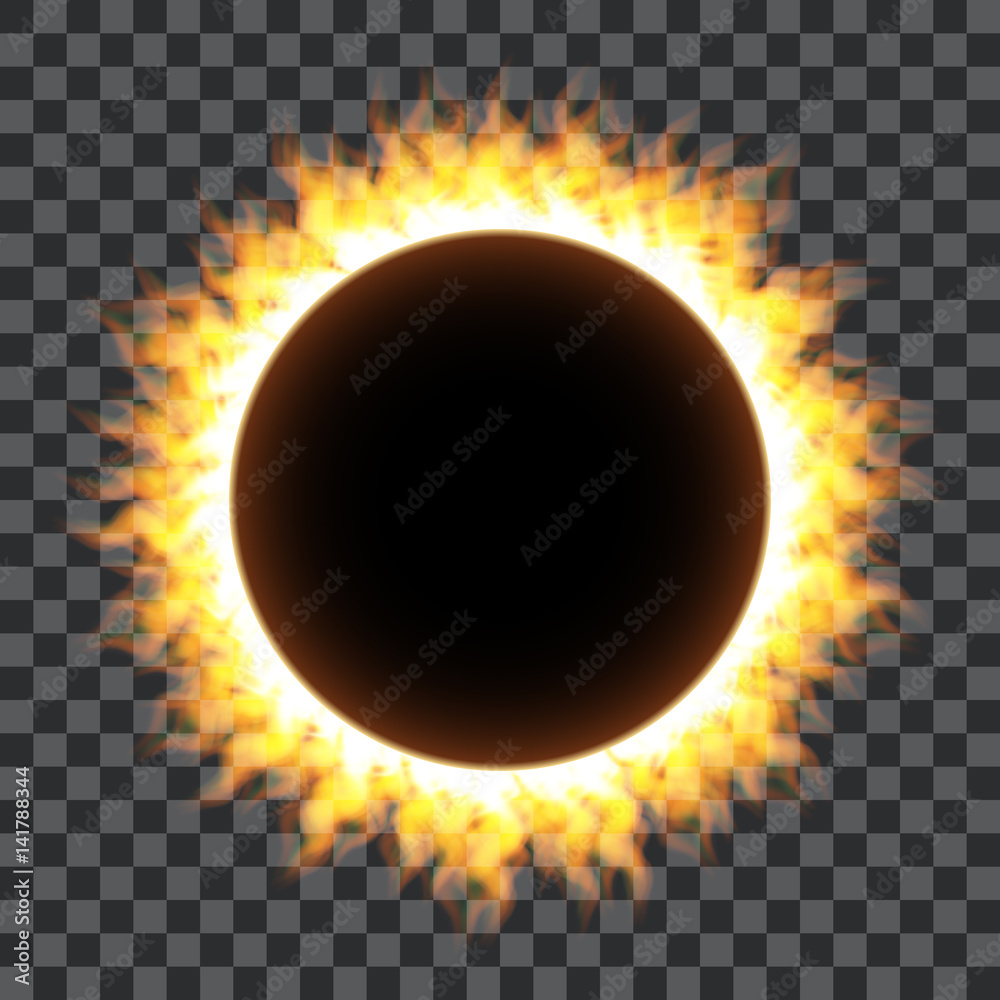 Burning fire circle isolated on transparent background, Round shape ...