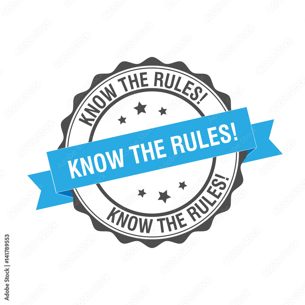 Know the Rules stamp illustration Stock Vector | Adobe Stock