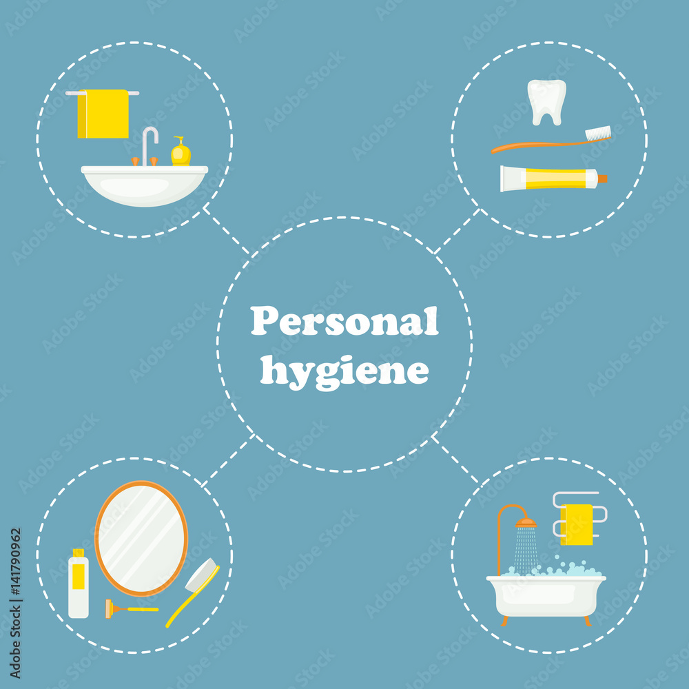 Personal hygiene concept design Stock-Vektorgrafik | Adobe Stock