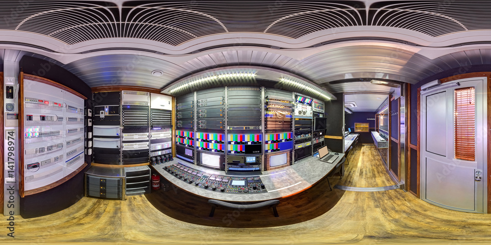 equirectangular ob van 3d panorama station camera control module inside ...