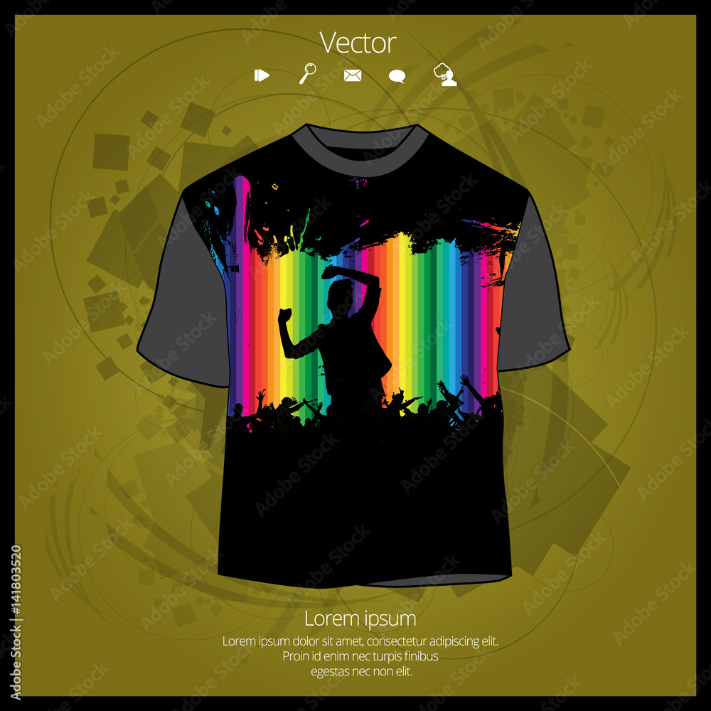T-shirt template Stock Vector | Adobe Stock