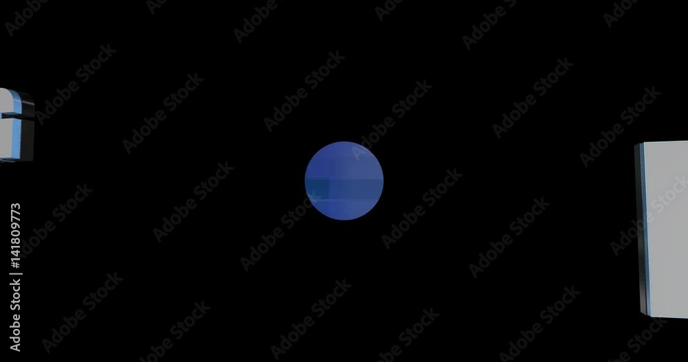 A blue dynamic 3D Breaking News transition and title page animation. 5 ...