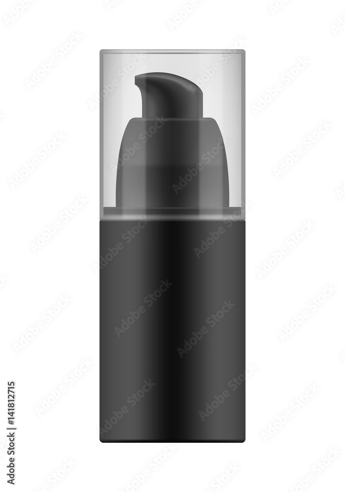 Vector realistic blank template of plastic bottle with dispenser for ...