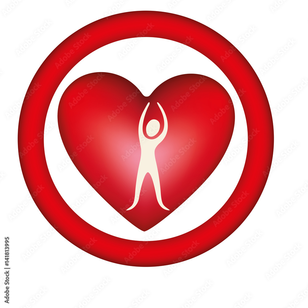 symbol heart person icon, vector illustration design Stock Vector ...