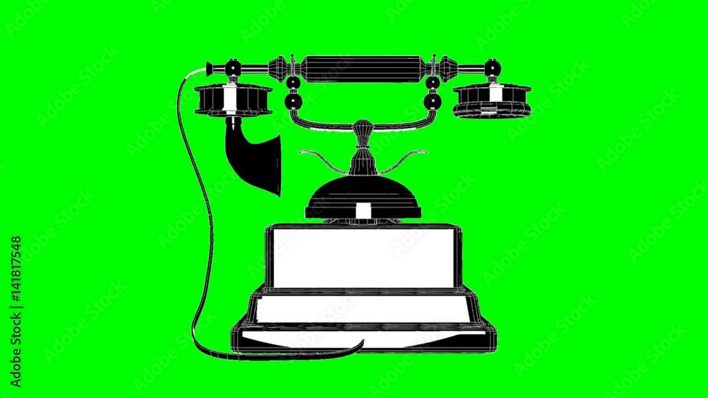 Retro Phone Rotation On Green Screen. Use your favorite green screen ...