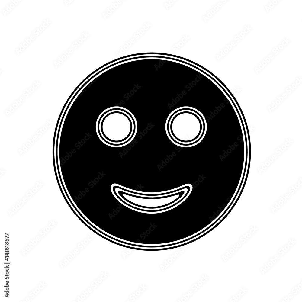 The Smile Icon on A white Background. Stock Illustration | Adobe Stock