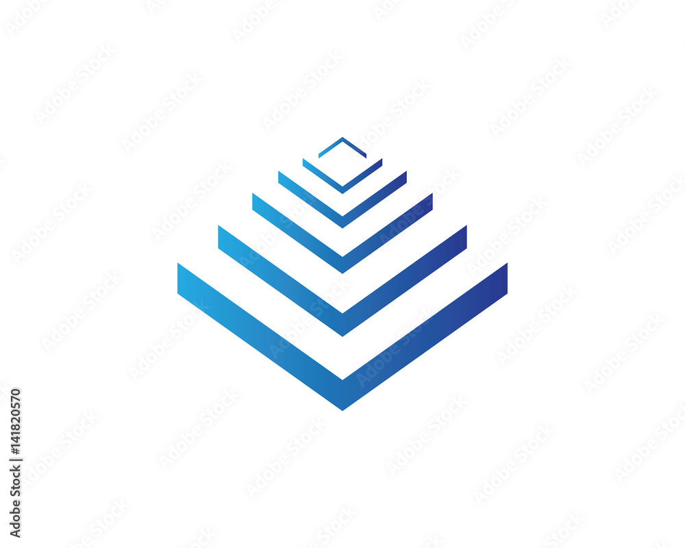 Pyramid Logo Template Stock Vector | Adobe Stock