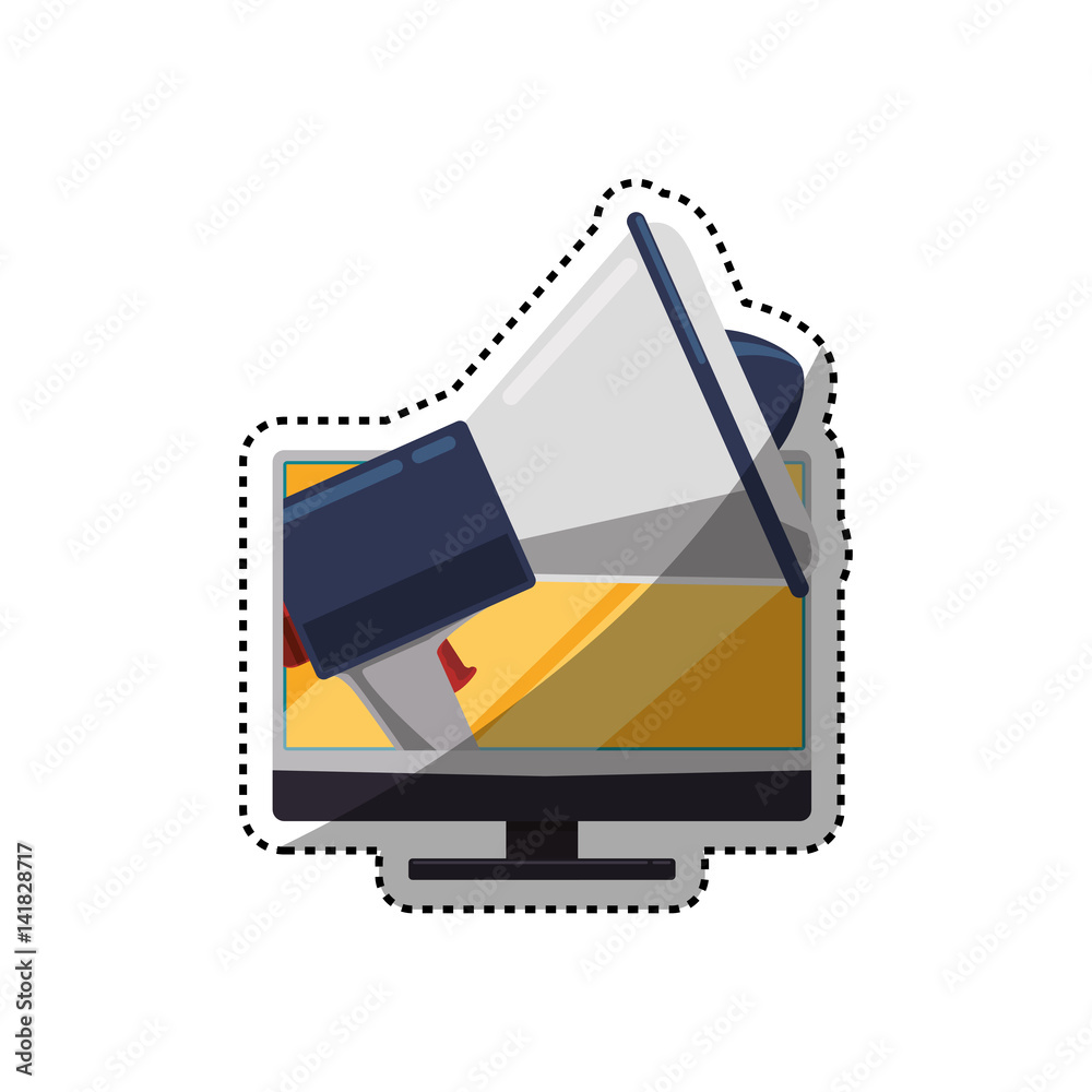 Digital advertising business icon vector illustration graphic design ...
