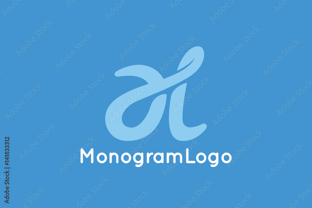Letter A and L Monogram Logo Design Vector Stock Vector | Adobe Stock