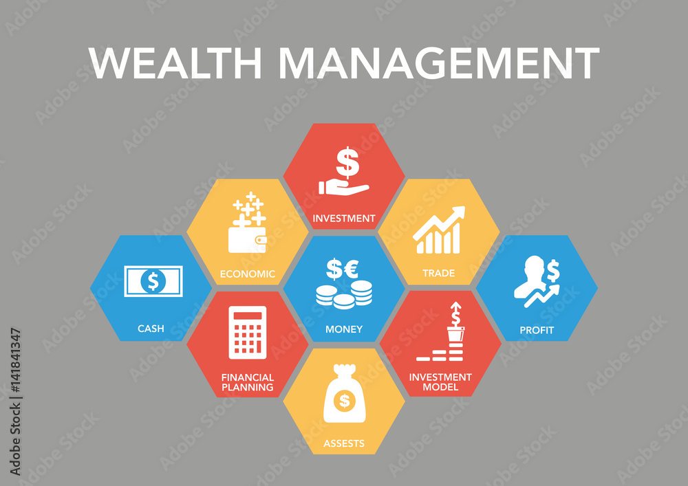 Wealth Management Icon Concept Stock Vector | Adobe Stock