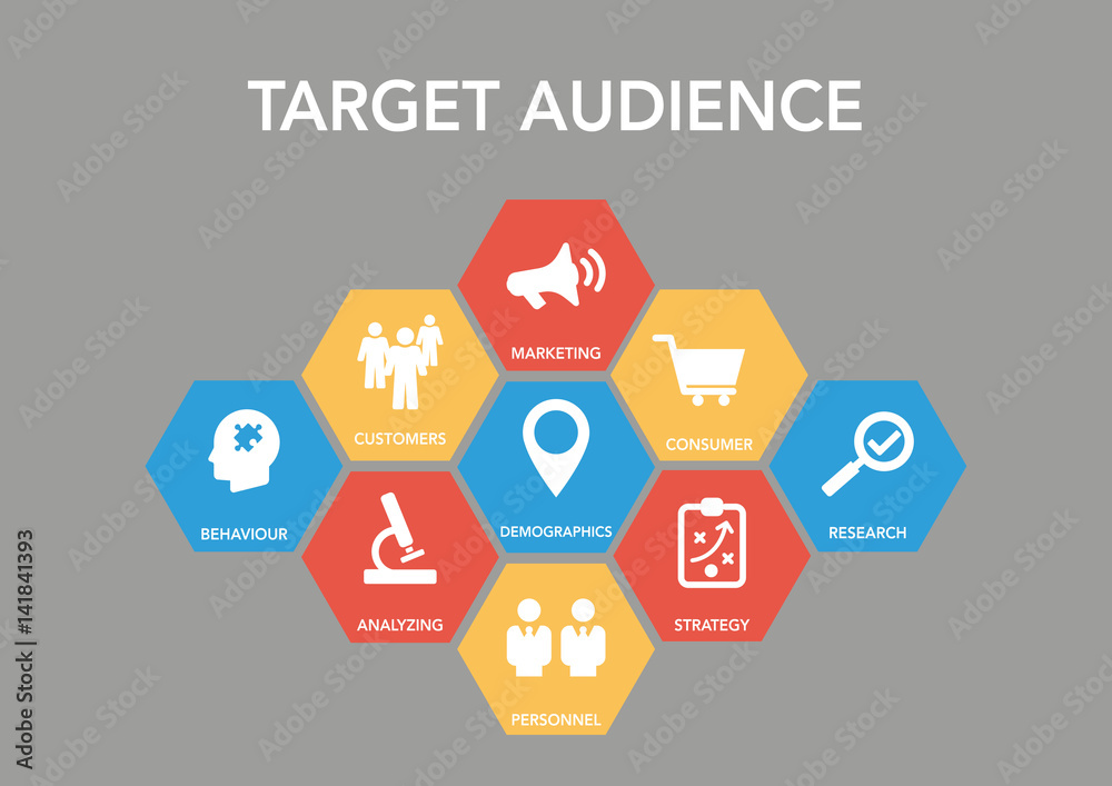 Target Audıence Icon Concept Stock Vector | Adobe Stock