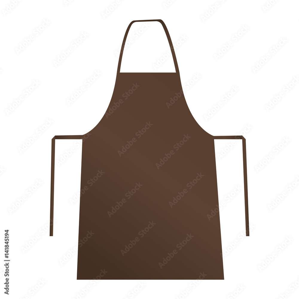 Brown apron isolated on white background. Mockup for design or branding ...