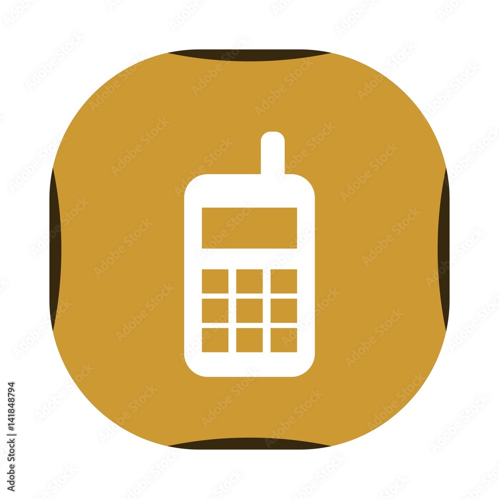 Gold Telephone Icon Stock Vector | Adobe Stock