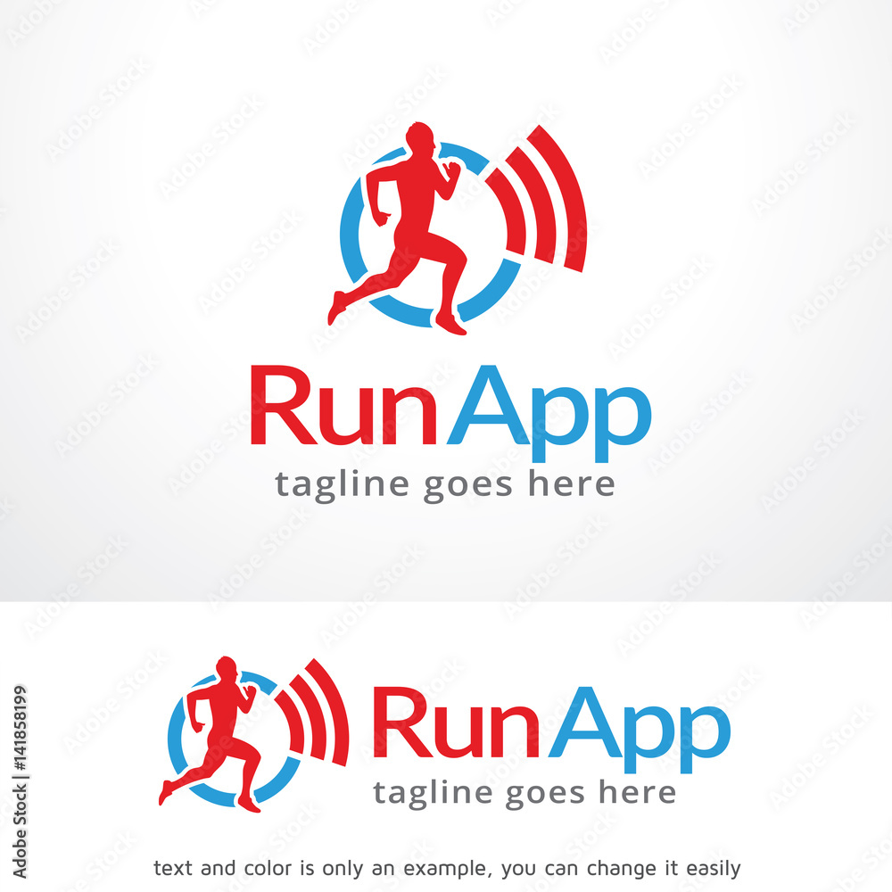 Run App Logo Template Design Vector, Emblem, Design Concept, Creative ...