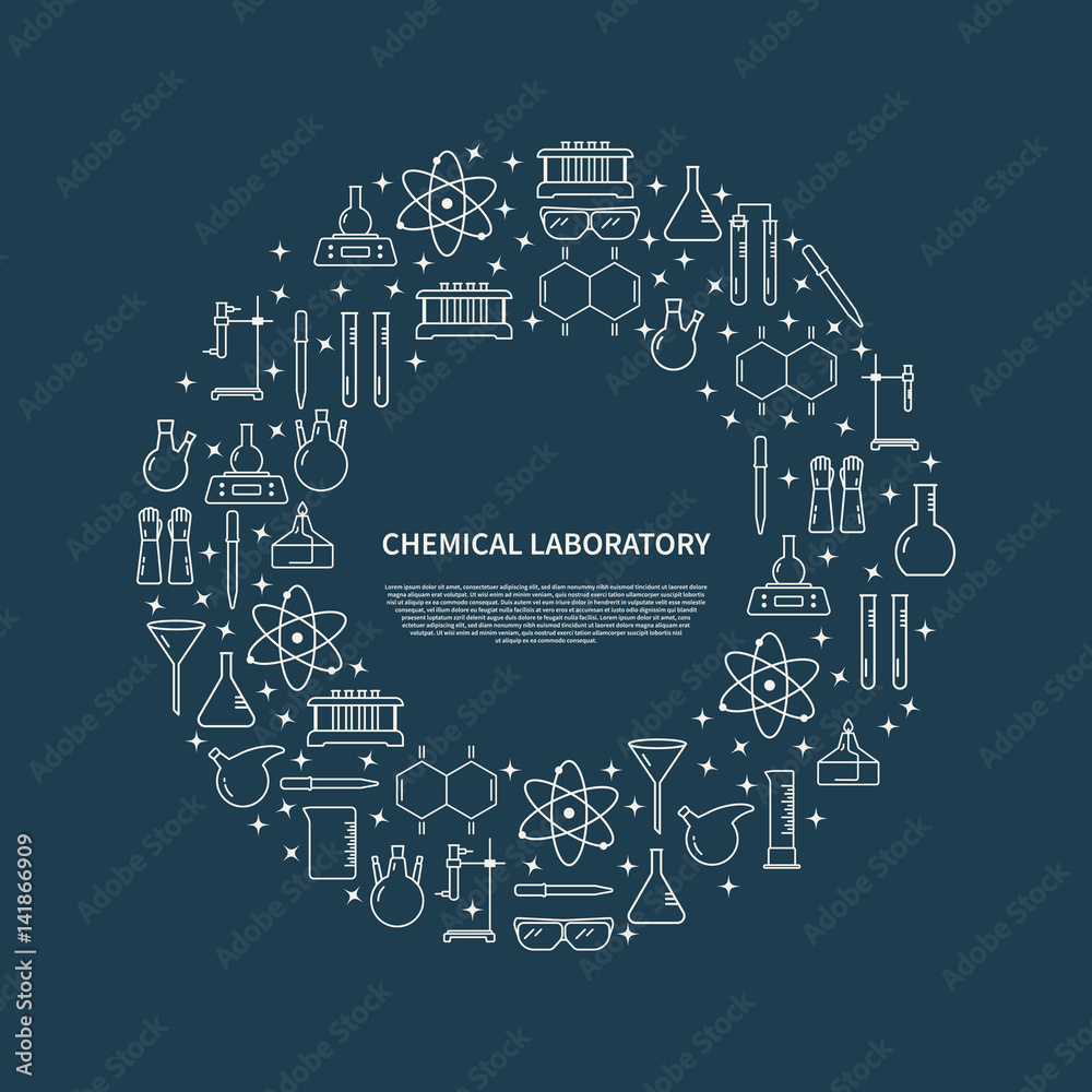 Chemical lab poster Stock Vector | Adobe Stock