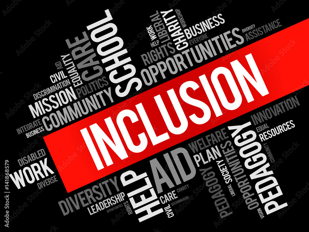 Inclusion word cloud collage, business concept background Stock Vector ...