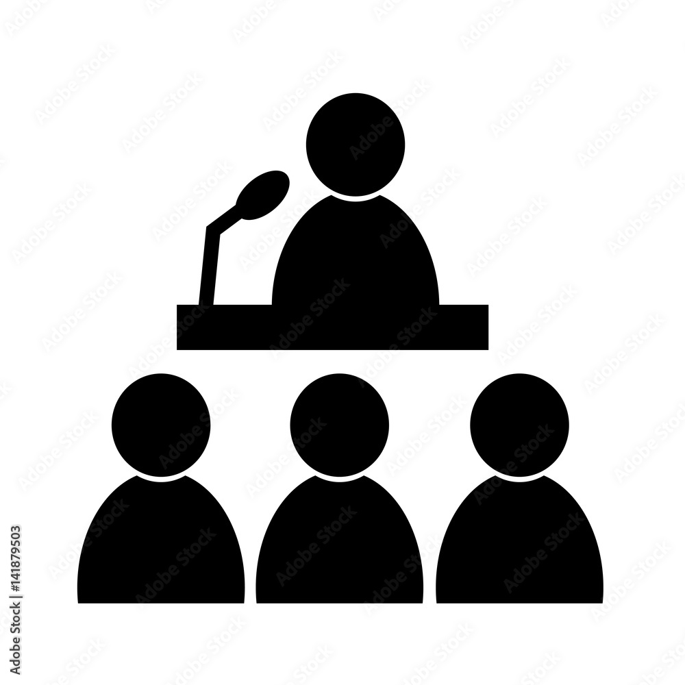 Conference icon Stock Vector | Adobe Stock