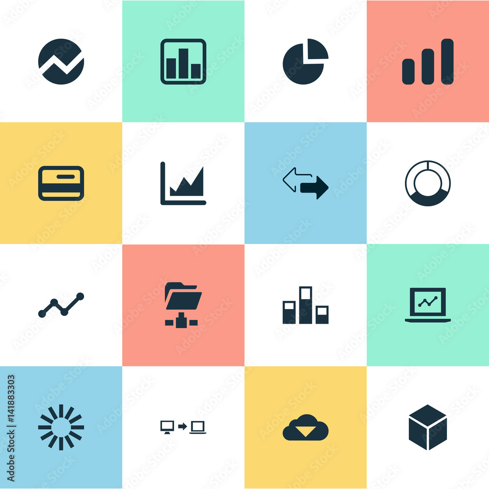 Vector Illustration Set Of Simple Information Icons. Elements Data ...