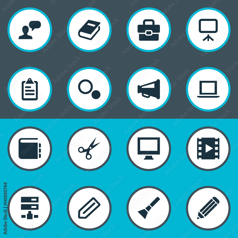 Vector Illustration Set Of Simple Web Icons. Elements Display, Cut ...