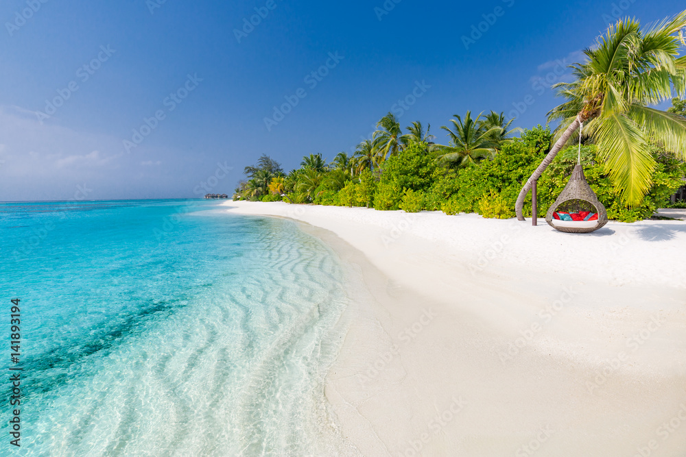 Beautiful perfect tropical beach scenery backgrounds blue sea lagoon ...