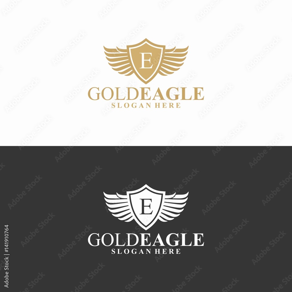 gold eagle logo in vector Stock Vector | Adobe Stock