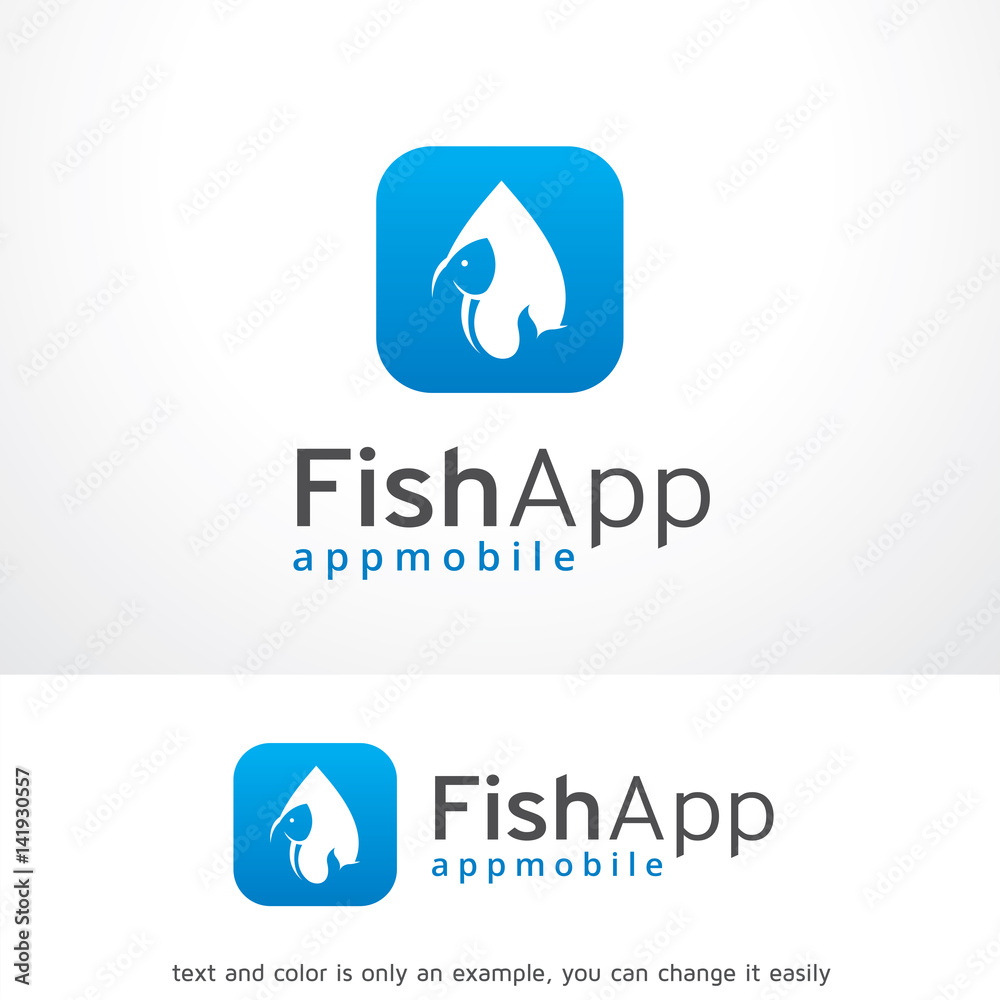 Fish App Logo Template Design Vector, Emblem, Design Concept, Creative ...