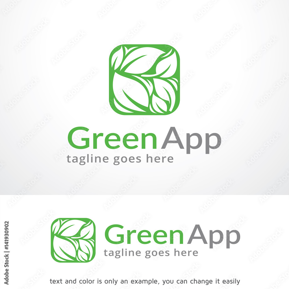 Vetor de Green App Logo Template Design Vector, Emblem, Design Concept ...