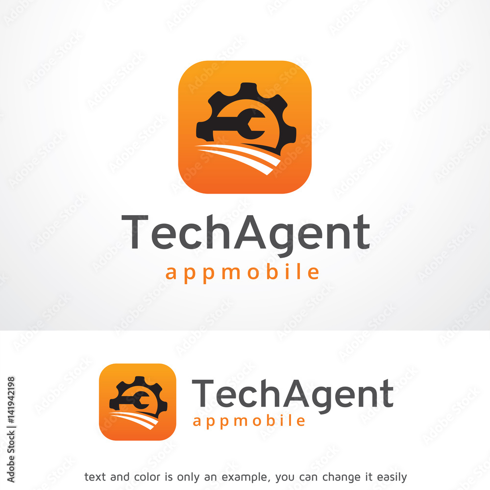 Tech Agent Logo Template Design Vector, Emblem, Design Concept ...