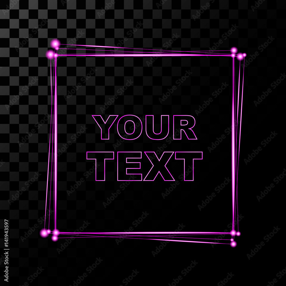 Neon banner purple color Stock Vector | Adobe Stock